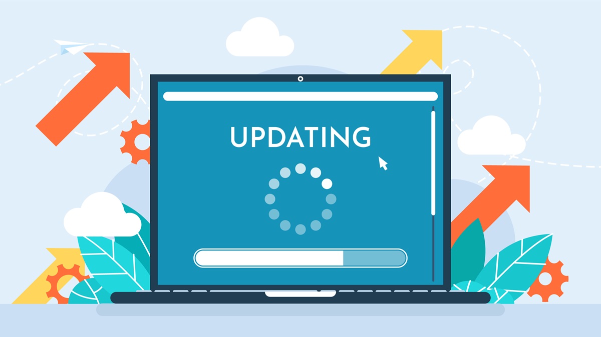 Software update or operating system. Updating progress bar. Inst ... Software update or operating system. Updating progress bar. Inst ...